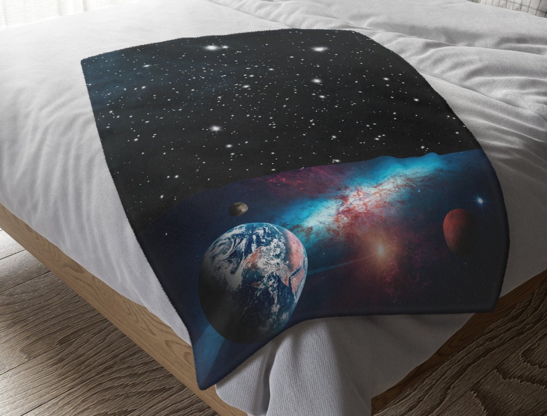 Space Blanket, Blanket Outer Space, Home Decor Blanket, Space Cover ...