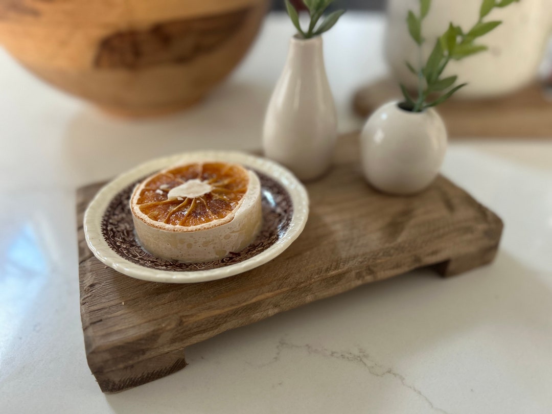 Miniature Countertop Tray, Small Soap Tray, Tiny Rustic Trivet Riser ...