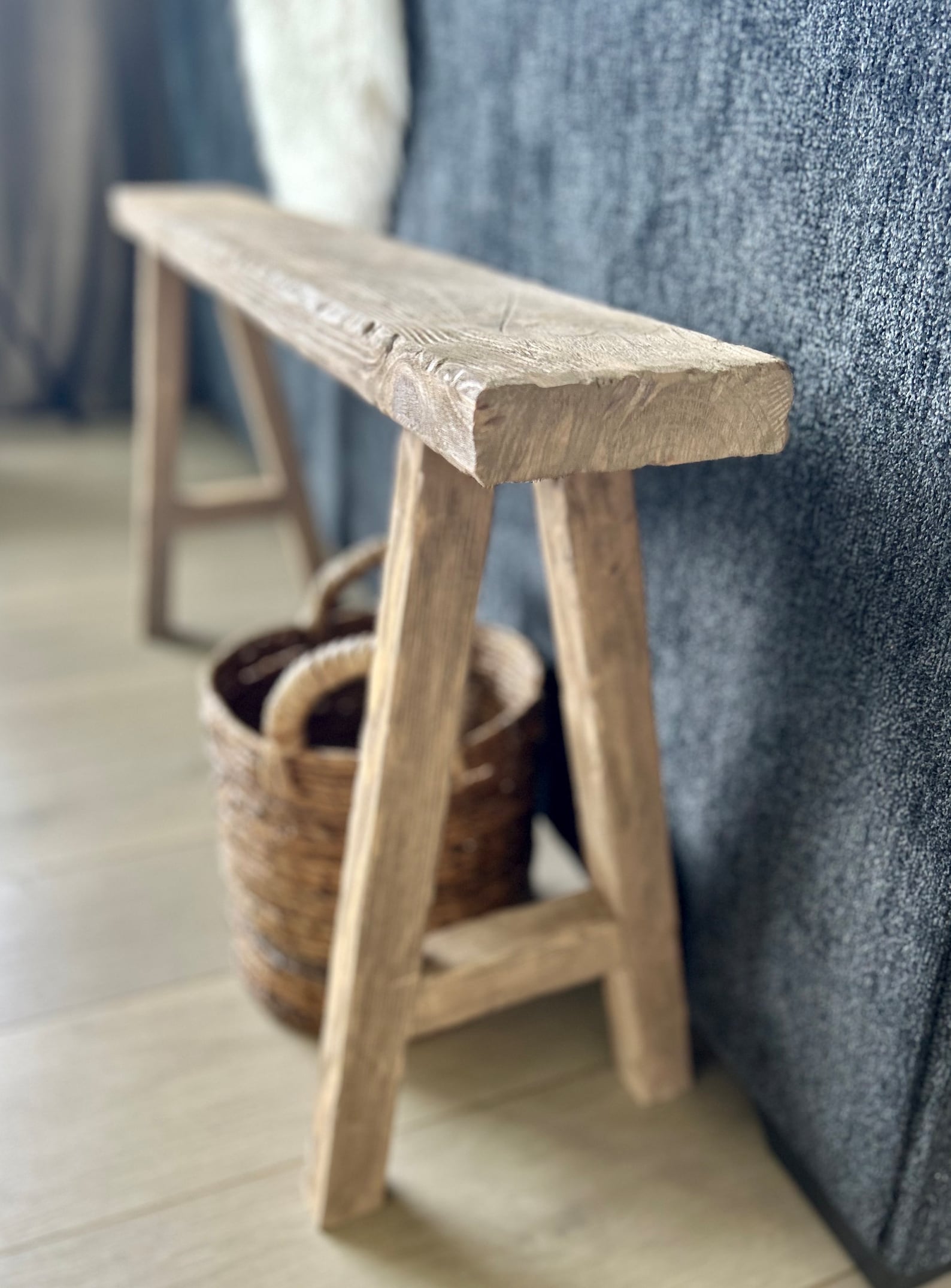 Vintage Inspired Skinny Bench 46x5.5 Weathered Wood Rustic - Etsy