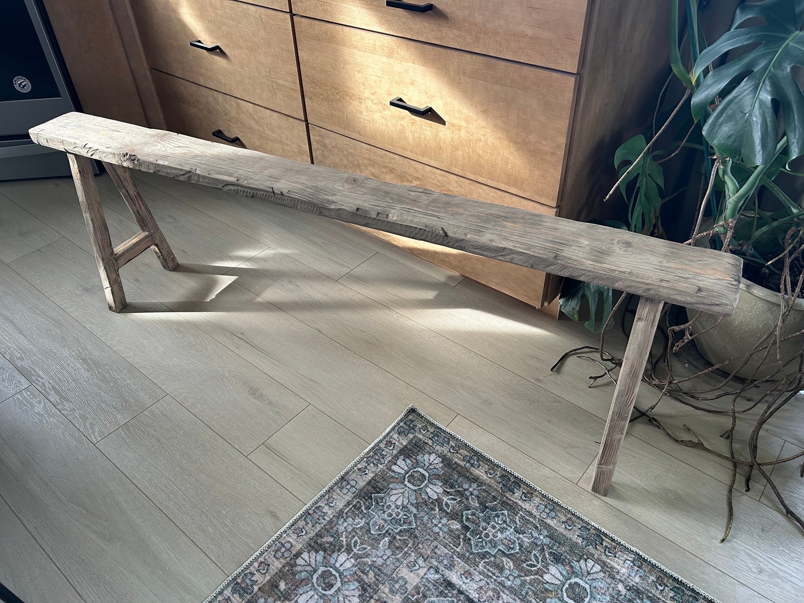 Vintage Inspired Skinny Bench 65x5.5 Weathered Wood Rustic - Etsy