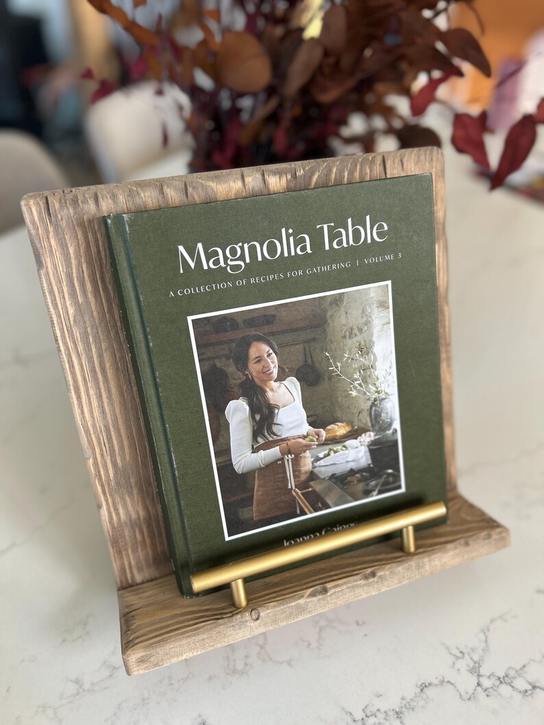 Rustic Distressed Cookbook Stand, Recipe Stand, Wood Cookbook Stand ...