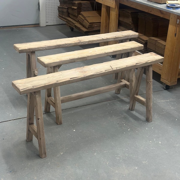 Wood Noodle Skinny Bench - Etsy