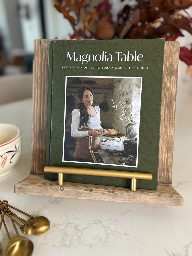 Rustic Distressed Cookbook Stand, Recipe Stand, Wood Cookbook Stand ...