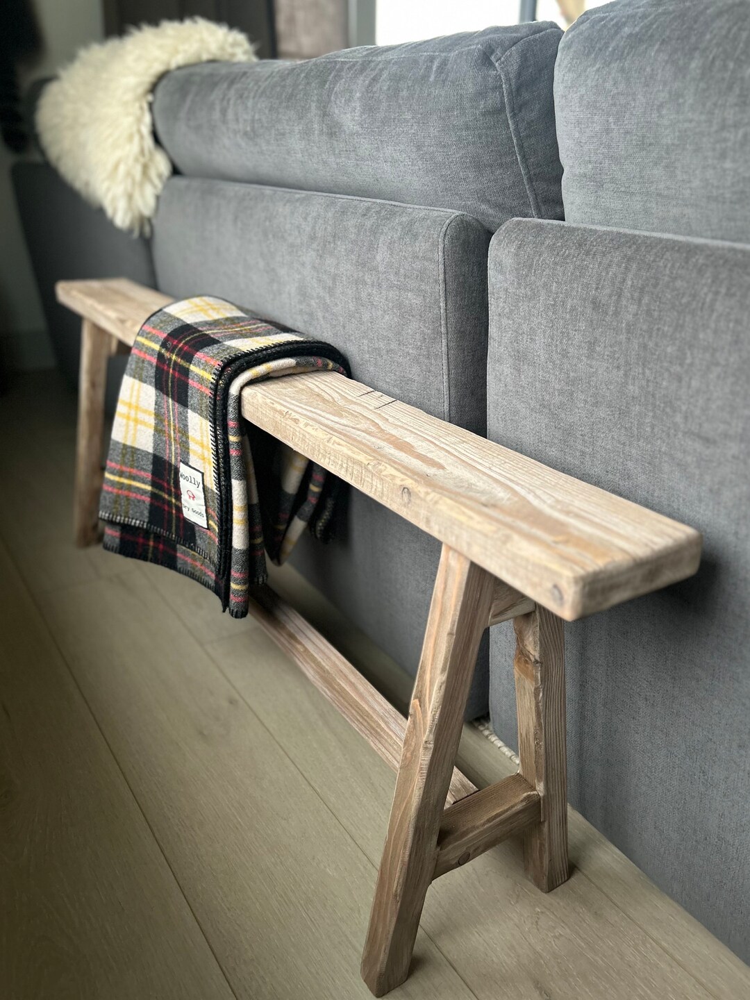 Vintage Inspired Skinny Bench, 55x5.5, Weathered Wood, Rustic Bench ...