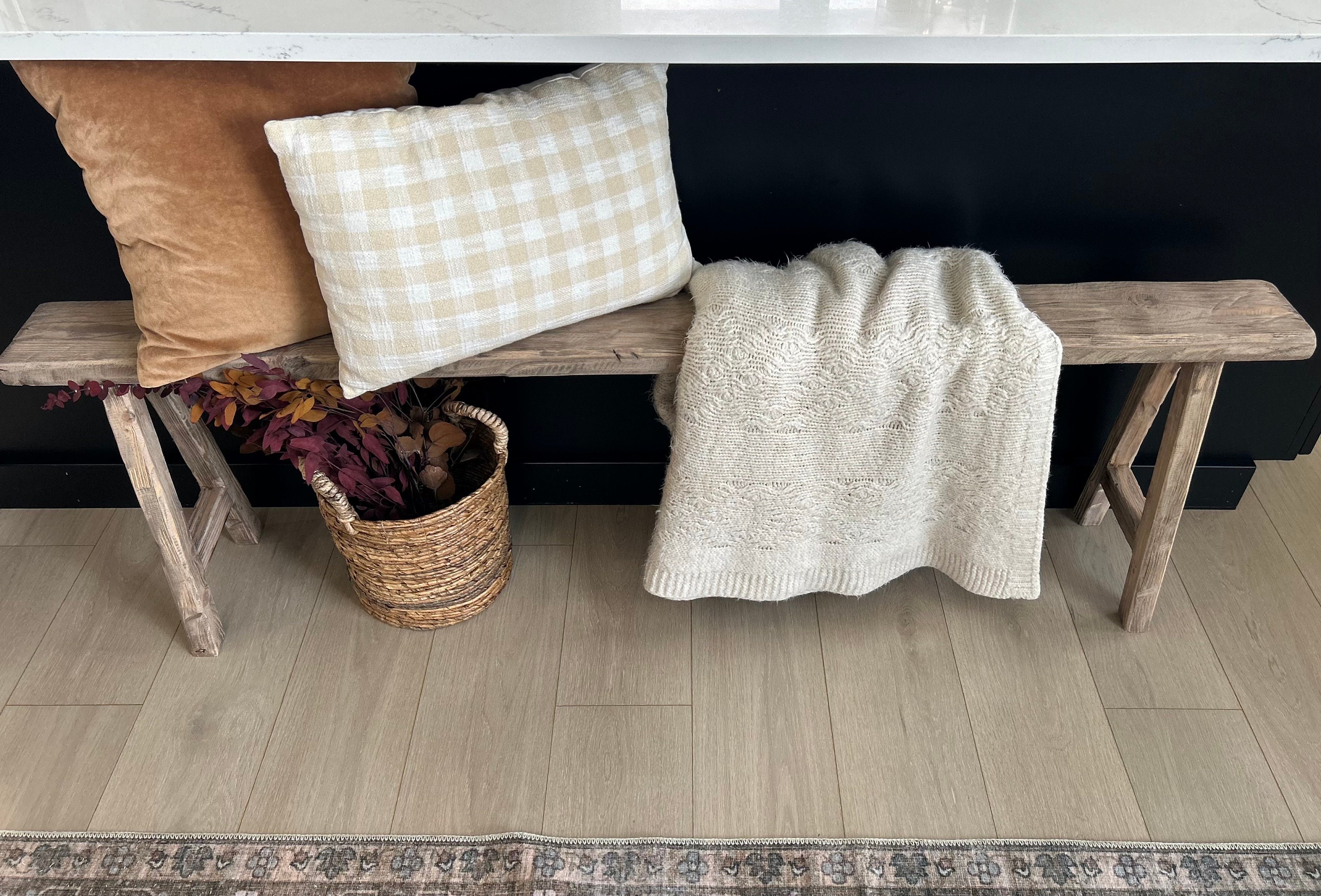 Vintage Inspired Skinny Bench 65x5.5 Weathered Wood Rustic - Etsy