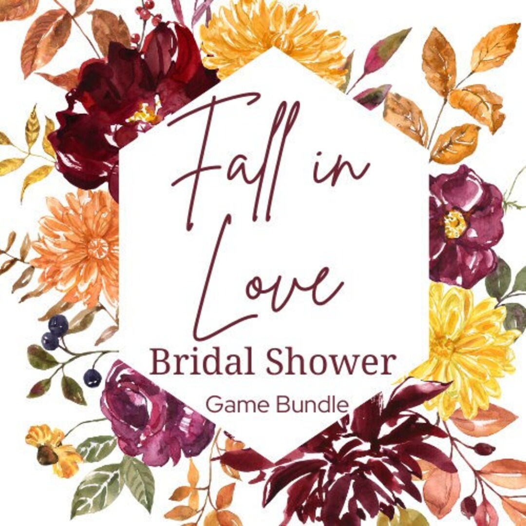 Fall in Love Bridal Shower Games - Etsy