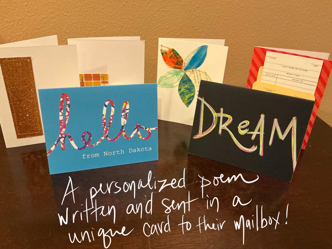 A Personalized Poem in the Mail || A Greeting Card With a Poem to ...