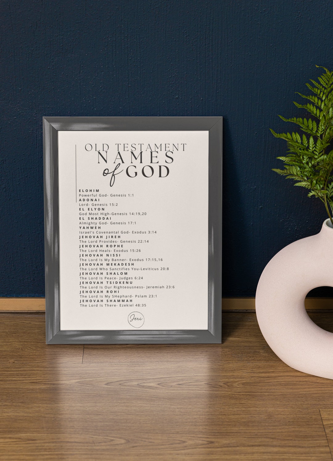 Old Testament Names of GOD Pdf, DIGITAL Art,instant Download, Neutral ...