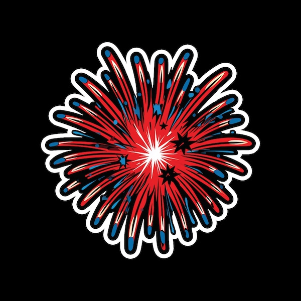 Firework Sticker - Etsy