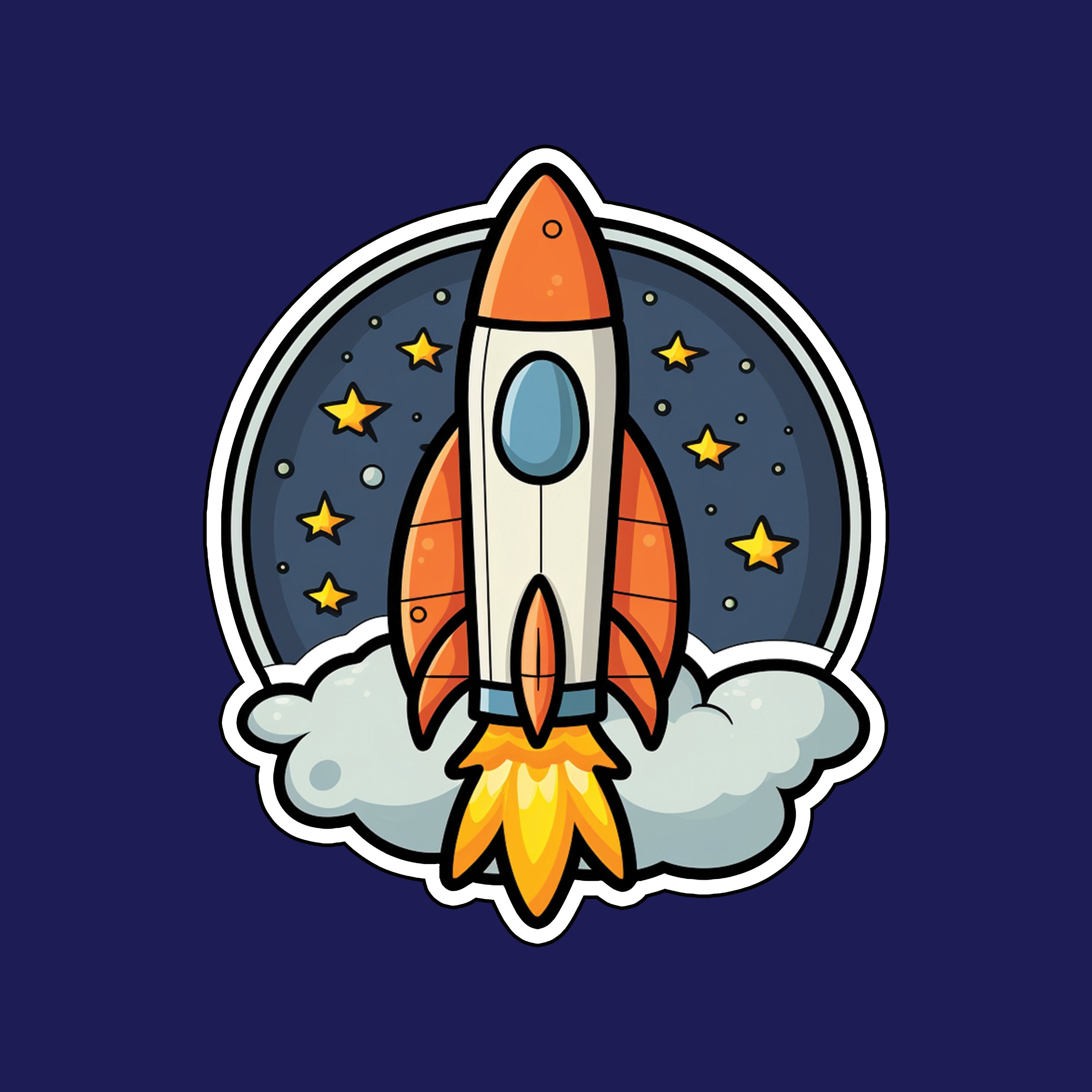 Rocket Sticker - Etsy