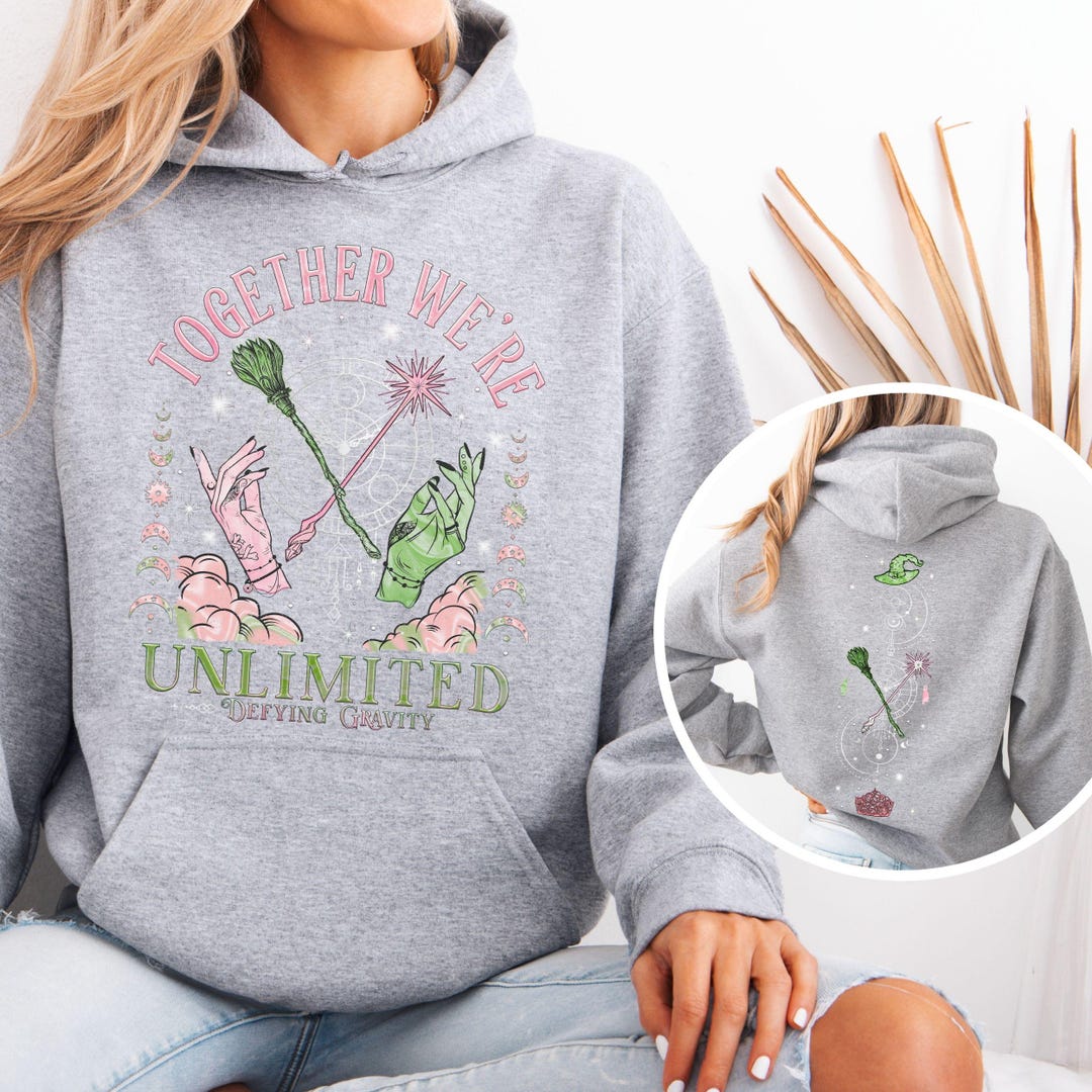 Wicked-inspired Hoodie, Defy Gravity Wizard Pullover, Magical Oz ...