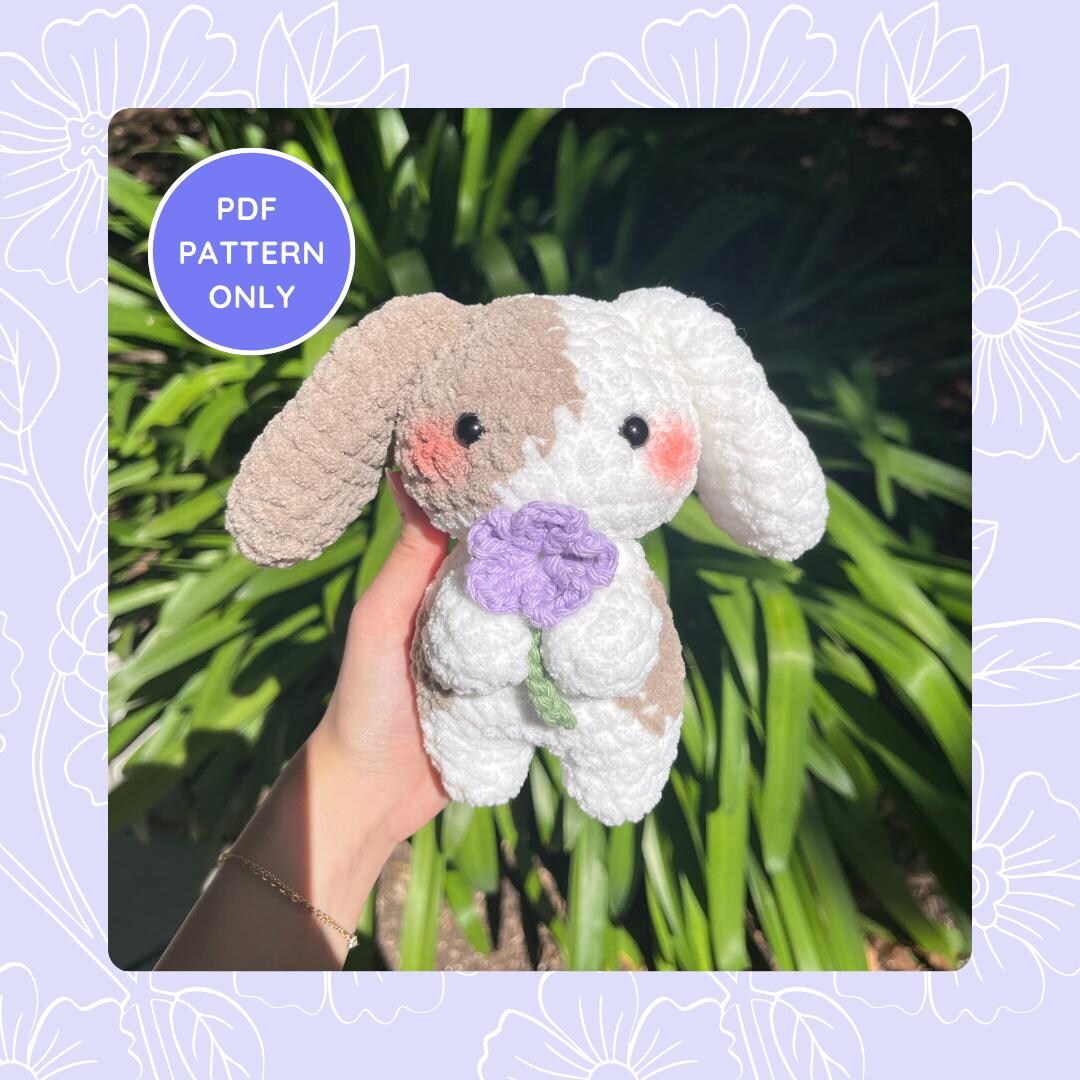 Lyla the Lop-eared Flower Bunny Crochet Pattern - Amigurumi Rabbit ...