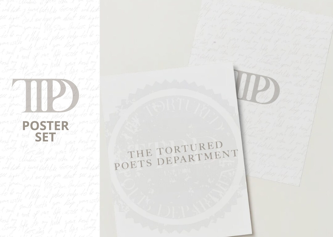 The Tortured Poet's Department Taylor Swift Album Themed Poster ...