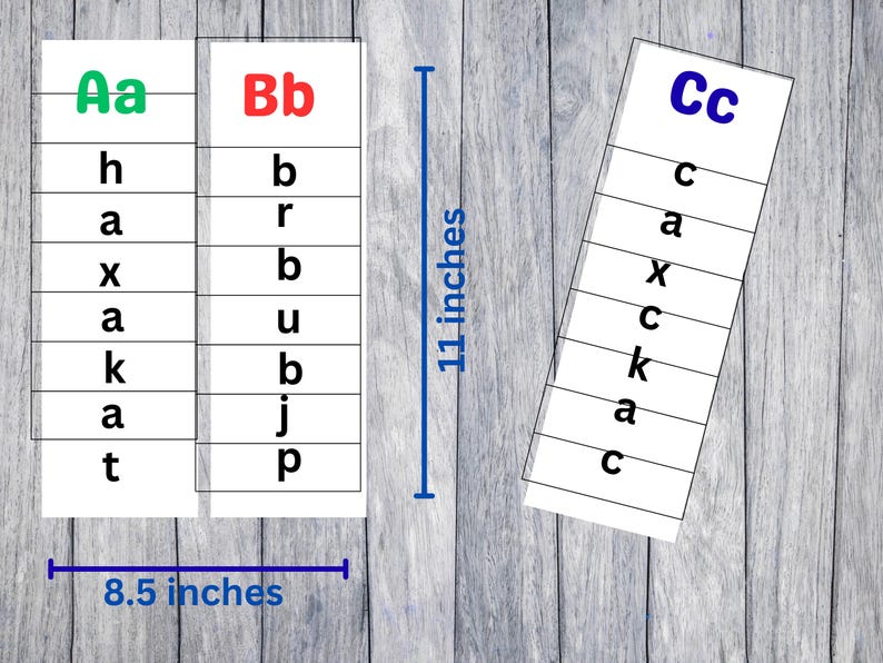 ABC Matching Game Clothespin Alphabet Clip Cards, Letter Recognition ...