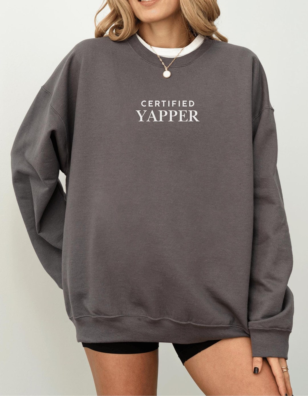Certified Yapper Crewneck Sweatshirt - Etsy