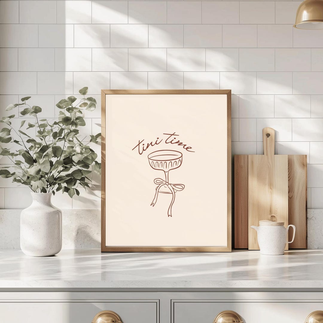 Tini Time Espresso Martini Wall Art Digital Print - Etsy