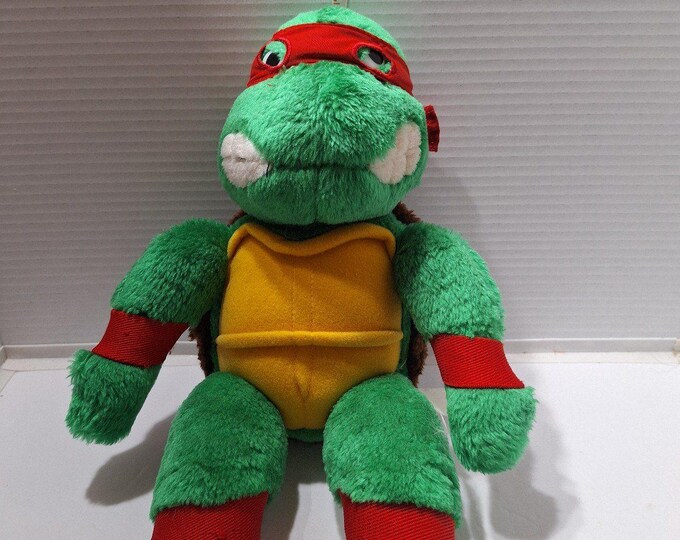 Vintage Raphael Teenage Mutant Ninja Turtles Tmnt Plush Stuffed Animal ...