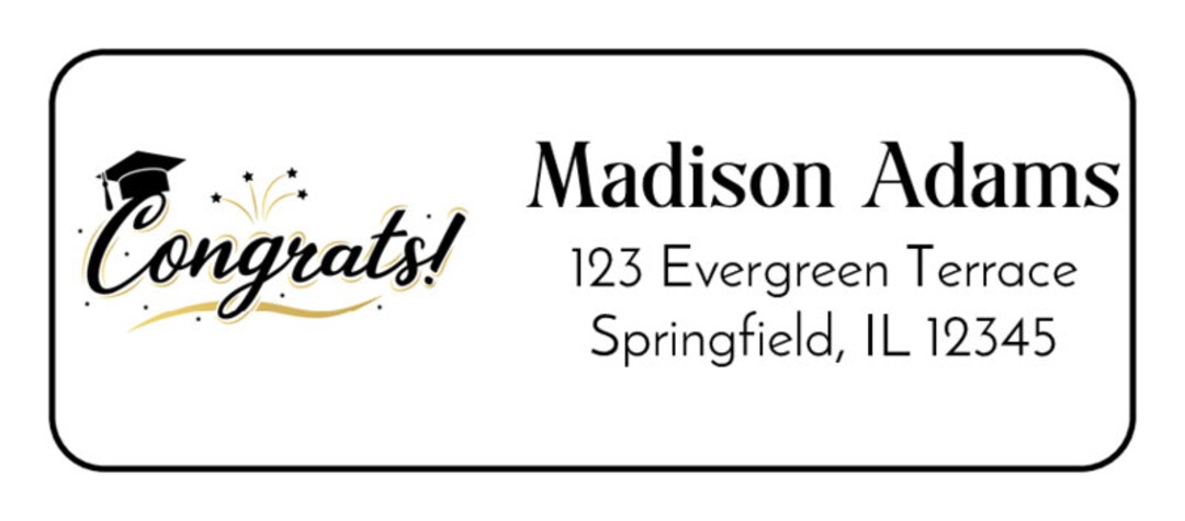 Graduation Labels Class of 2024 Labels Graduation Return Labels ...