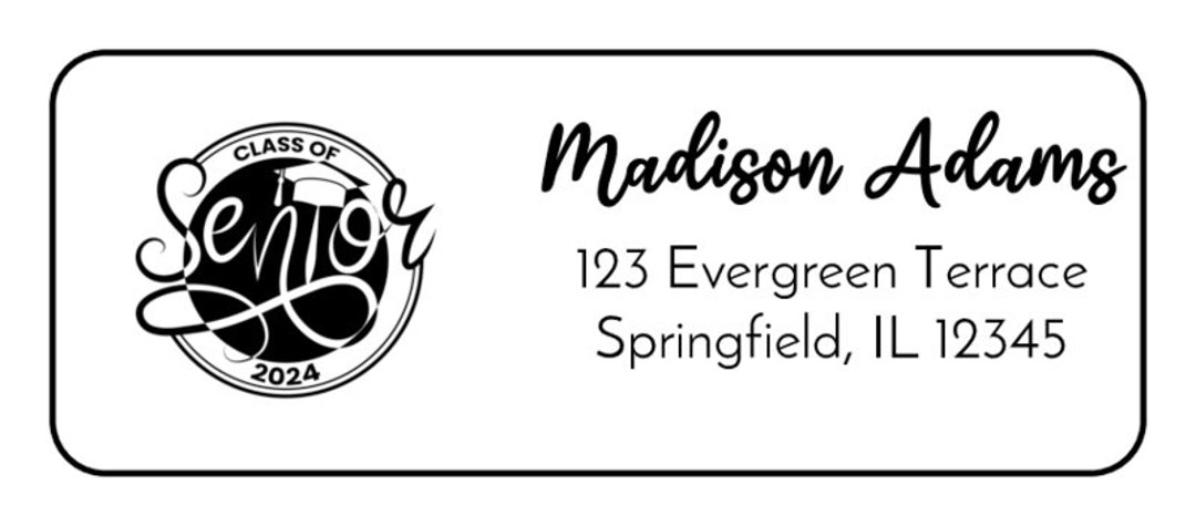 Graduation Labels Class of 2024 Labels Graduation Return Labels ...