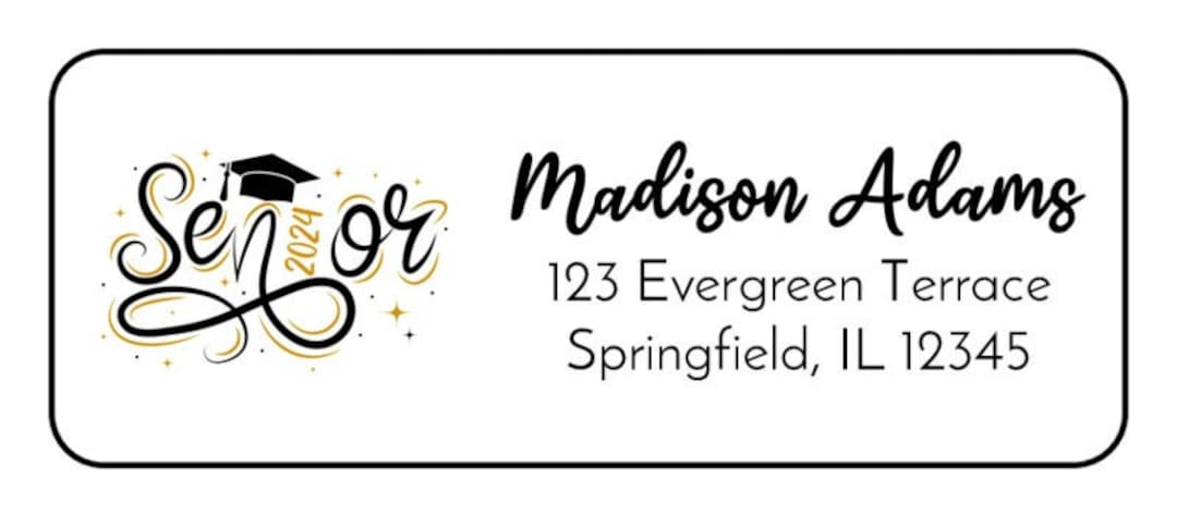 Graduation Labels Class of 2024 Labels Graduation Return Labels ...