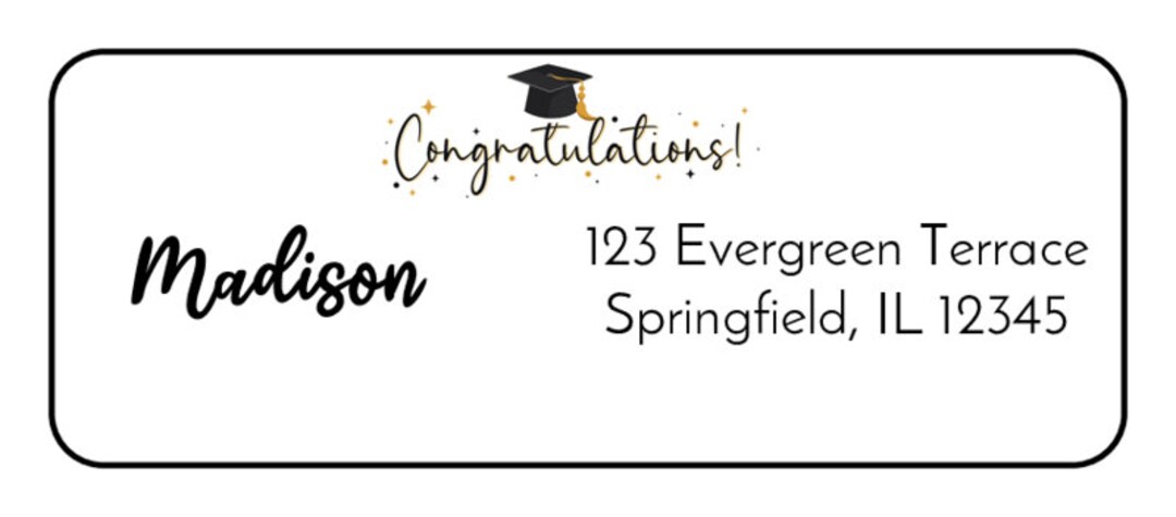 Graduation Labels Class of 2024 Labels Graduation Return Labels ...