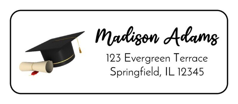 Graduation Labels Class of 2024 Labels Graduation Return Labels ...