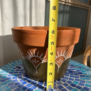 Hand Painted Terra Cotta Pots 8 Inch - Etsy