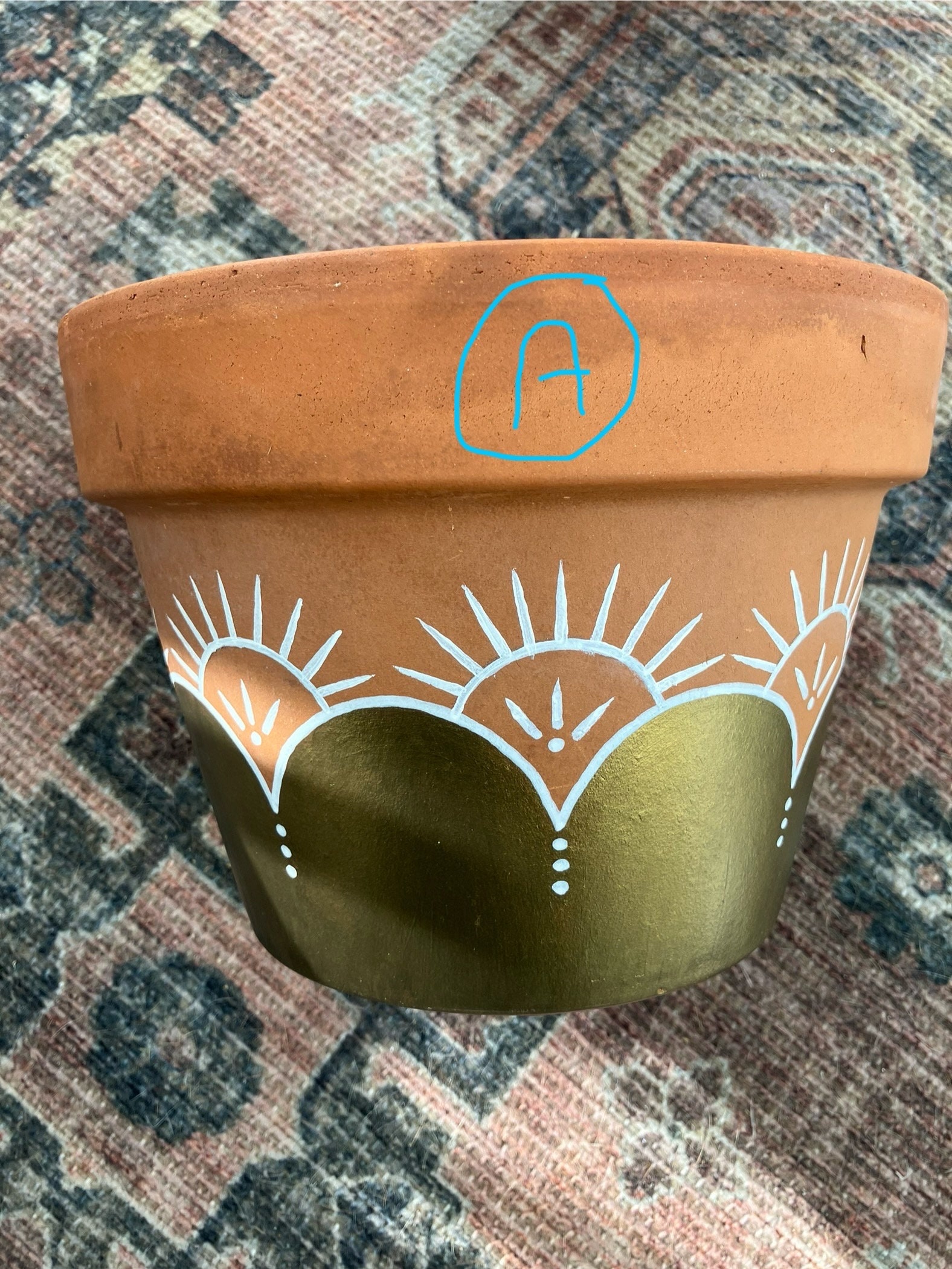 Hand Painted Terra Cotta Pots 8 Inch - Etsy