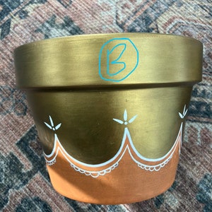 Hand Painted Terra Cotta Pots 8 Inch - Etsy