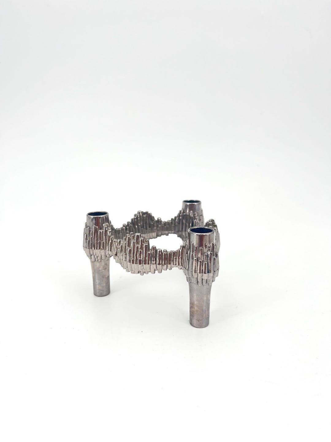 Vintage Brutalist Metal Quist Candle Holder, 1970s - Modular MCM Nagel ...