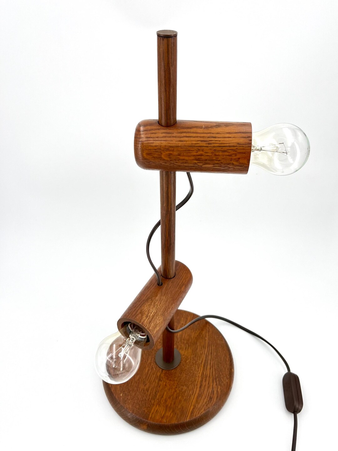 Rare Temde Table Lamp Model 874 – Vintage Teak, 1960s Germany, 2 ...