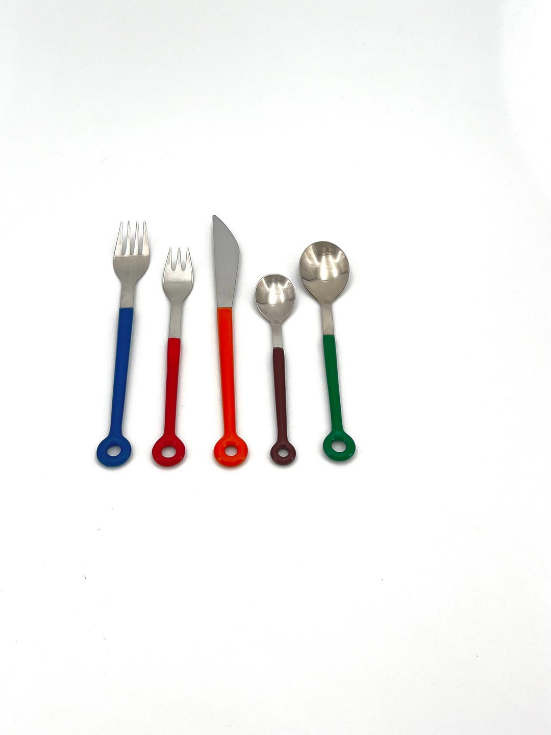 Vintage Multicolor Cutlery-set, Mono Ring by P. Raacke, Ger., 60s - Etsy