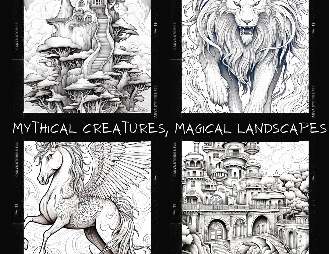 Enchanting Escapes: Fantasy Worlds Coloring Book - Unleash Your ...