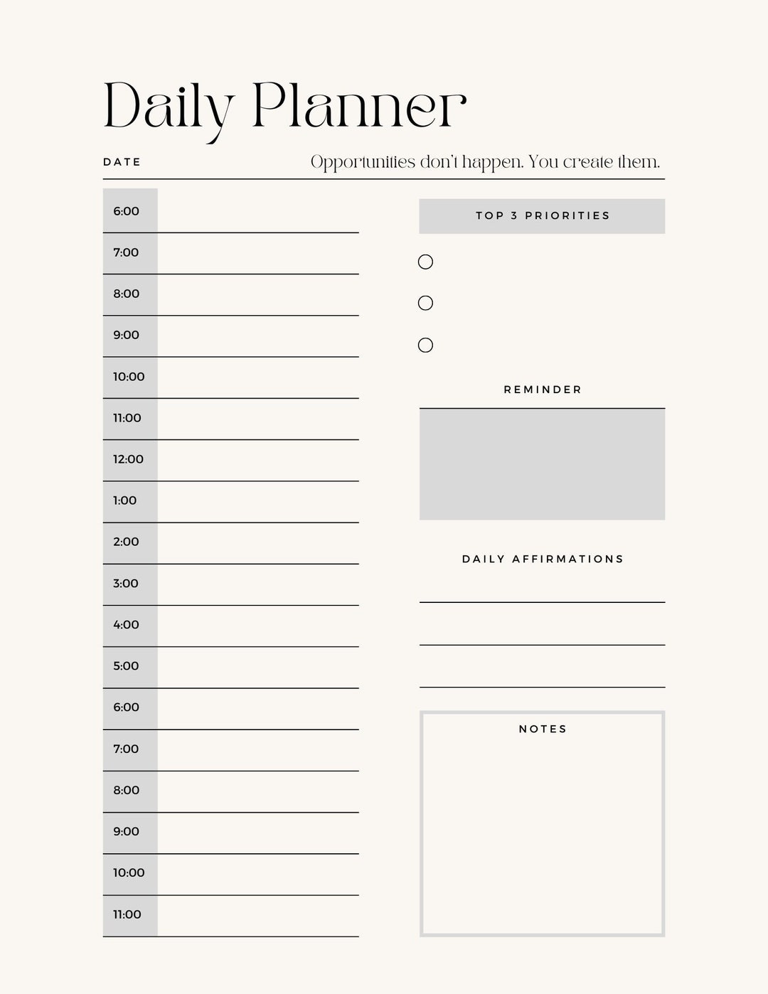 Daily Calendar Todo List Digital Download Printable - Etsy
