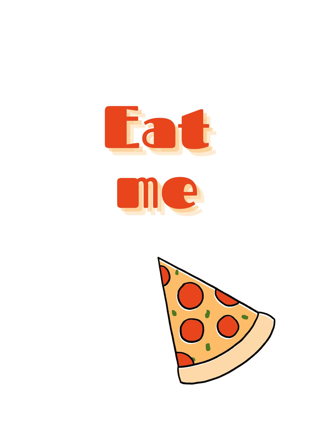 Eat Me Wall Art Print, Eat Me Print, Colourful Wall Art, Home Decor ...