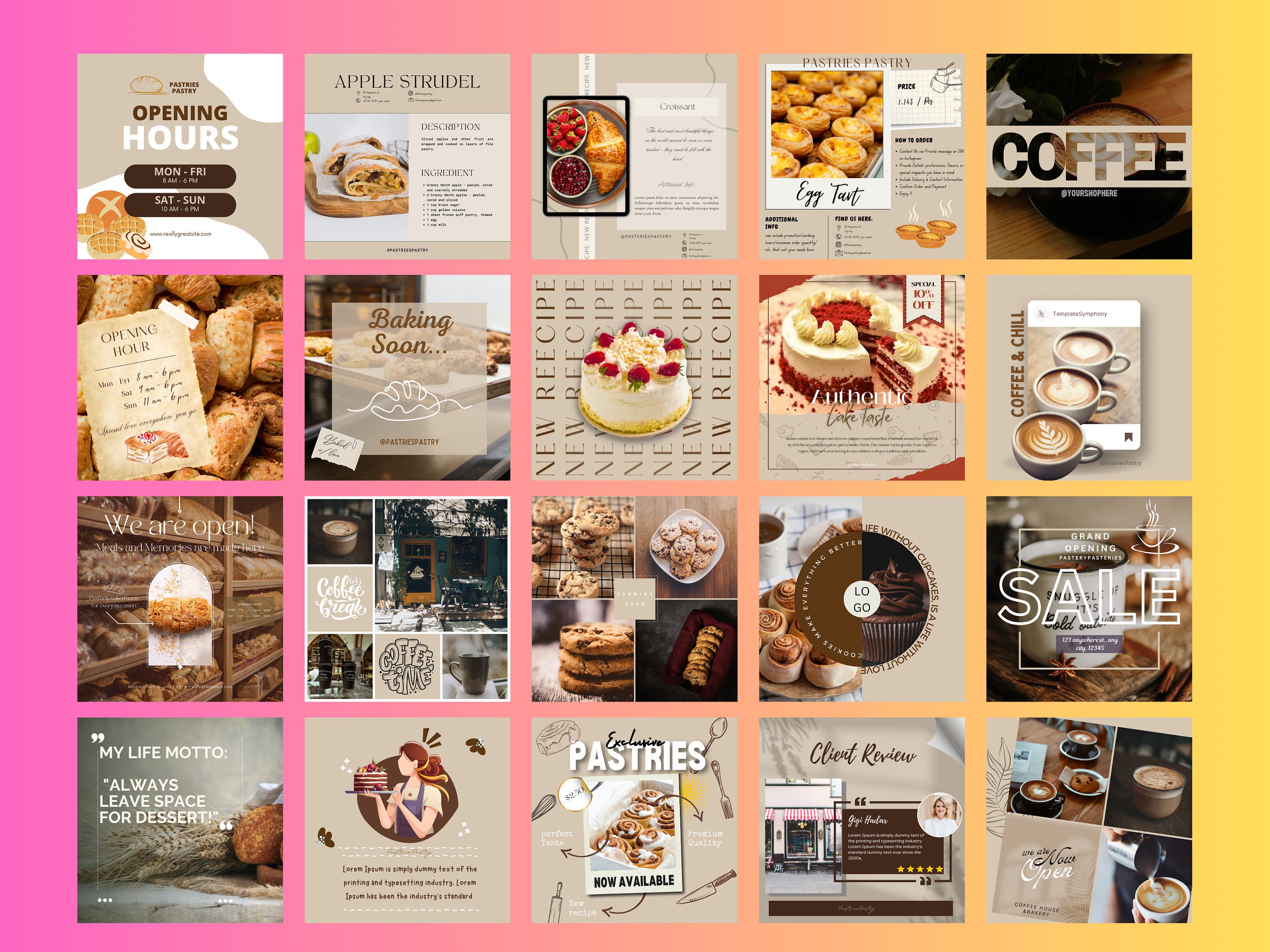 100 Customizable Instagram Post Template, Canva Bundle, Social Media ...