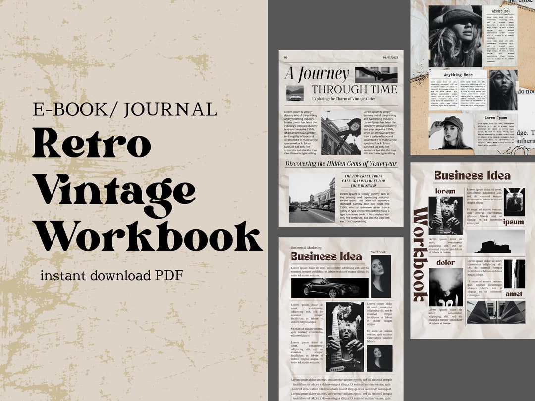 Ebook Template Canva | Vintage Newspaper Article Journal | Lead Magnet ...