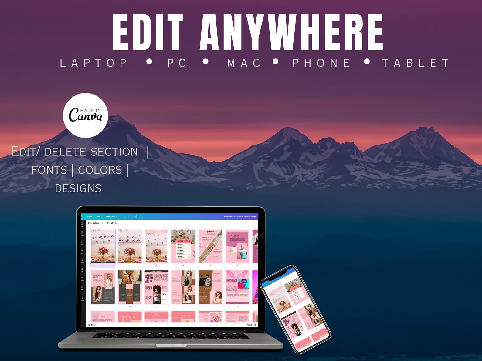 Ebook Template Canva Blogger Template Lead Magnet Course Creator ...