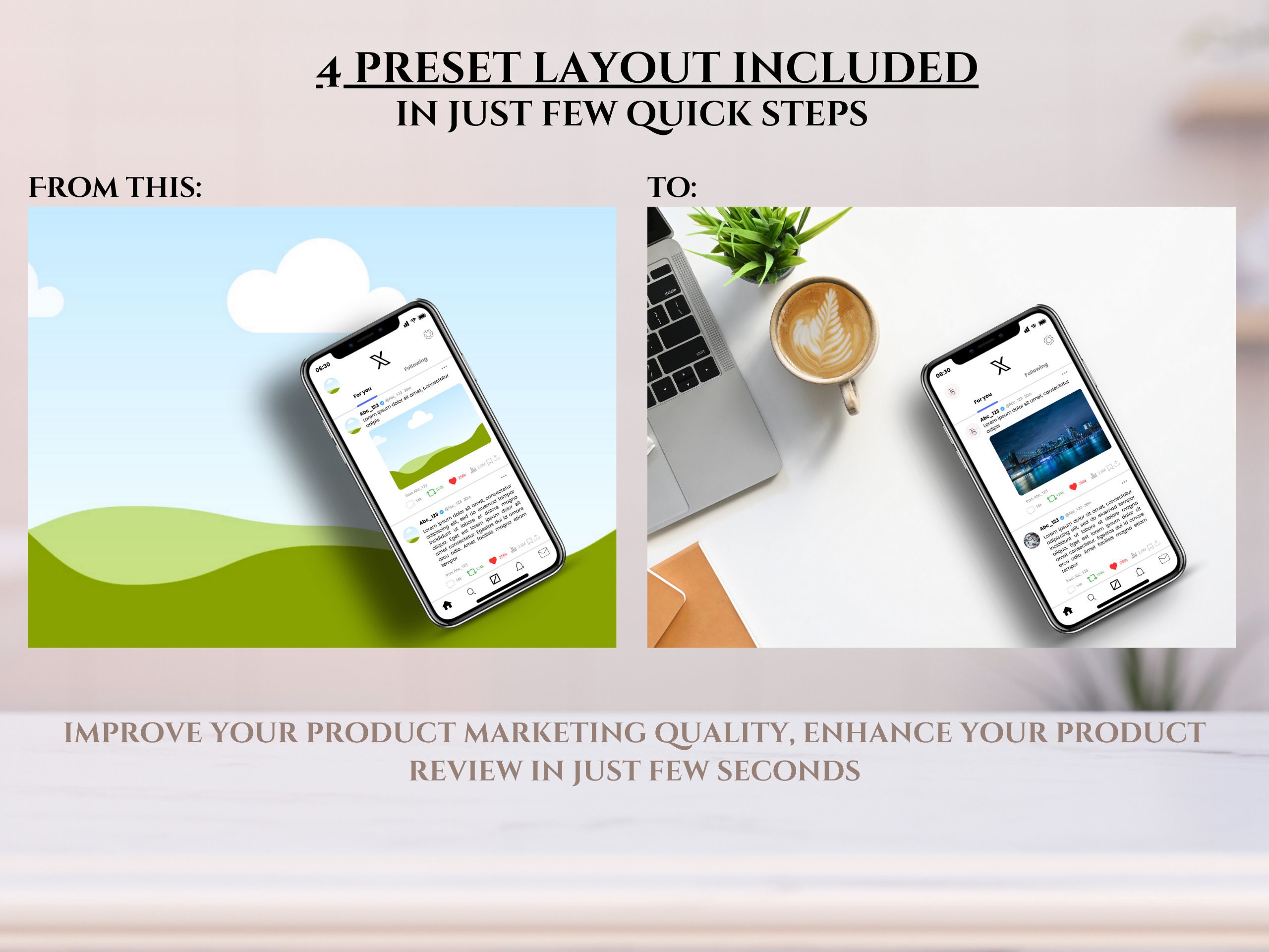 Twitter X Mockup Template Canva | Social Media Mockup | Business Mockup ...