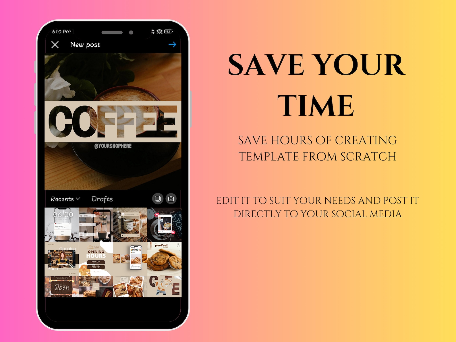 100 Customizable Instagram Post Template, Canva Bundle, Social Media ...