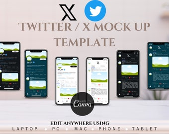 Instagram Mockup Template Canva Social Media Mockup Business Mockup ...