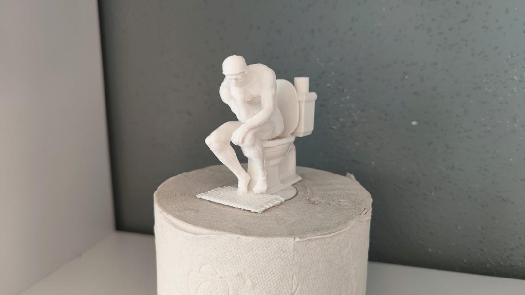 3D Printed Toilet Thinker the Perfect Housewarming Gift - Etsy