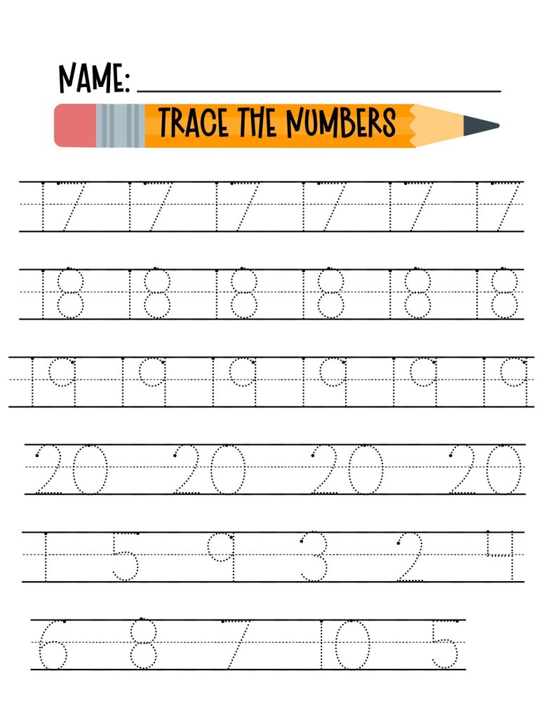 Tracing, Printable, Kids, Learning, Numbers, Teacher Resource ...