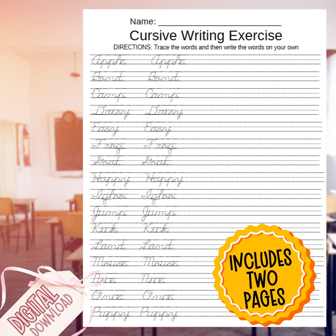 Tracing,cursive,printable,kids,learning,letters,teacher Resource ...