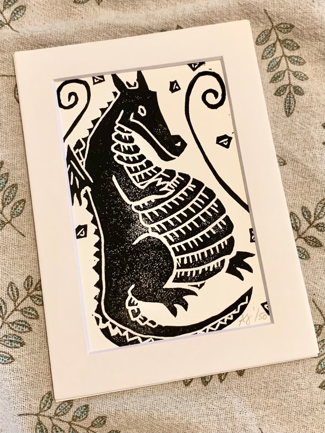 Fat Dragon Block Print - Etsy