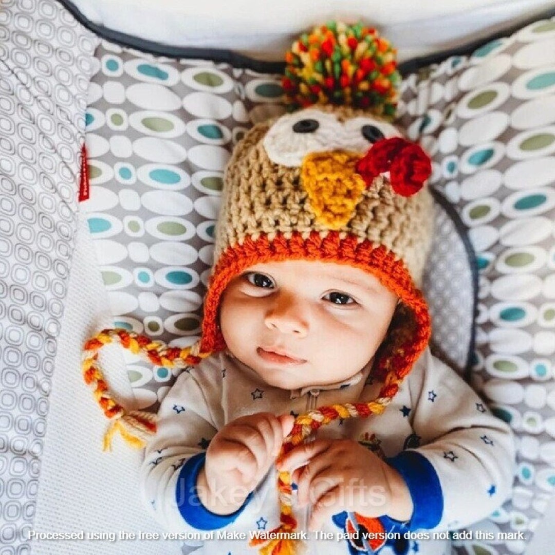 Thanksgiving Turkey Beanie Toddlers Wool Handmade Turkey - Etsy