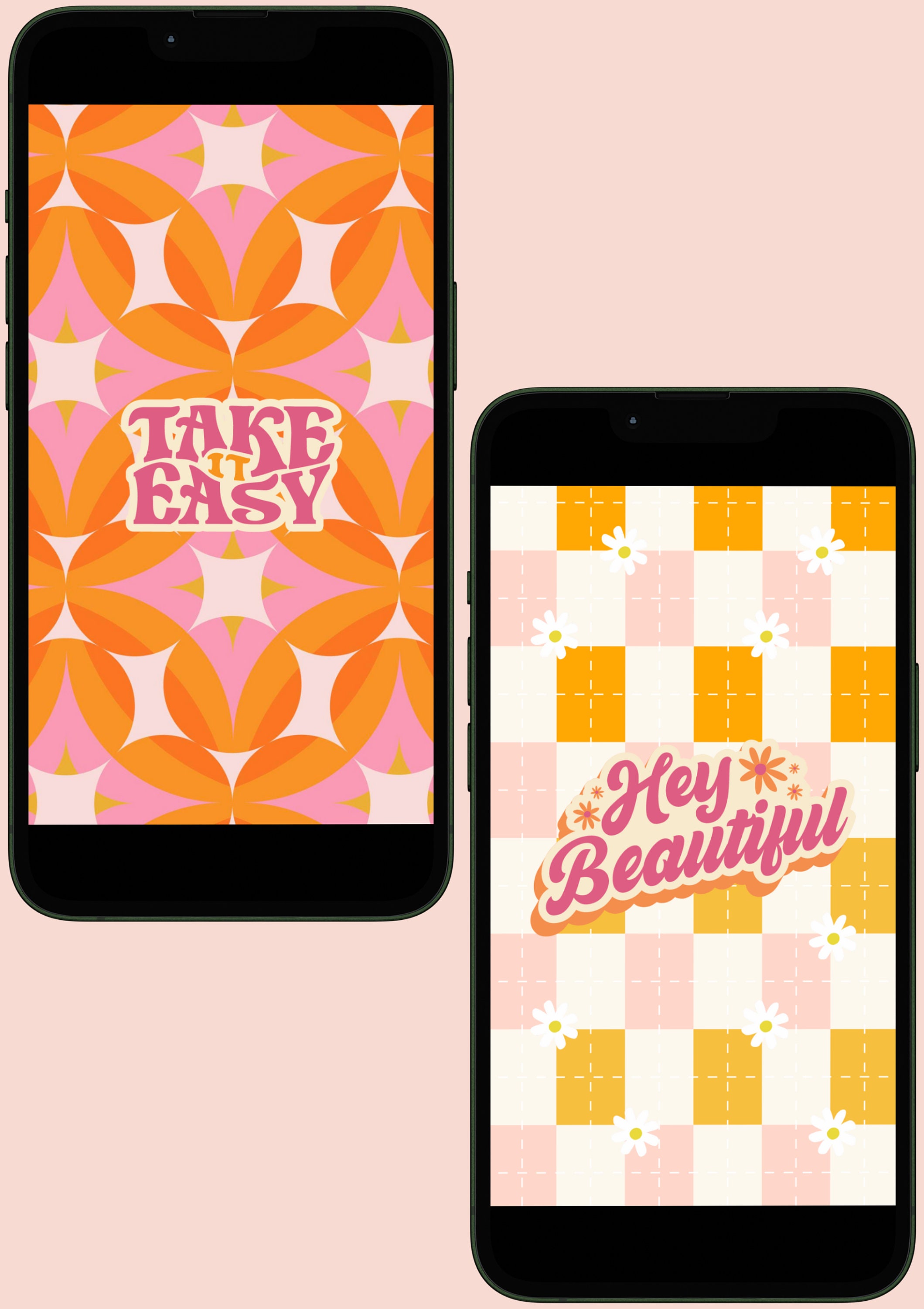 Groovy Phone Wallpaper, Retro Background, 70s Vibes, Vintage Style ...