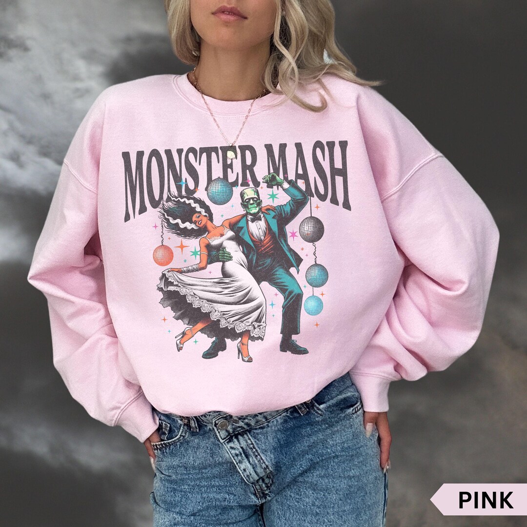 Retro Halloween Monster Mash Sweatshirt, Halloween Aesthetic, Vintage ...