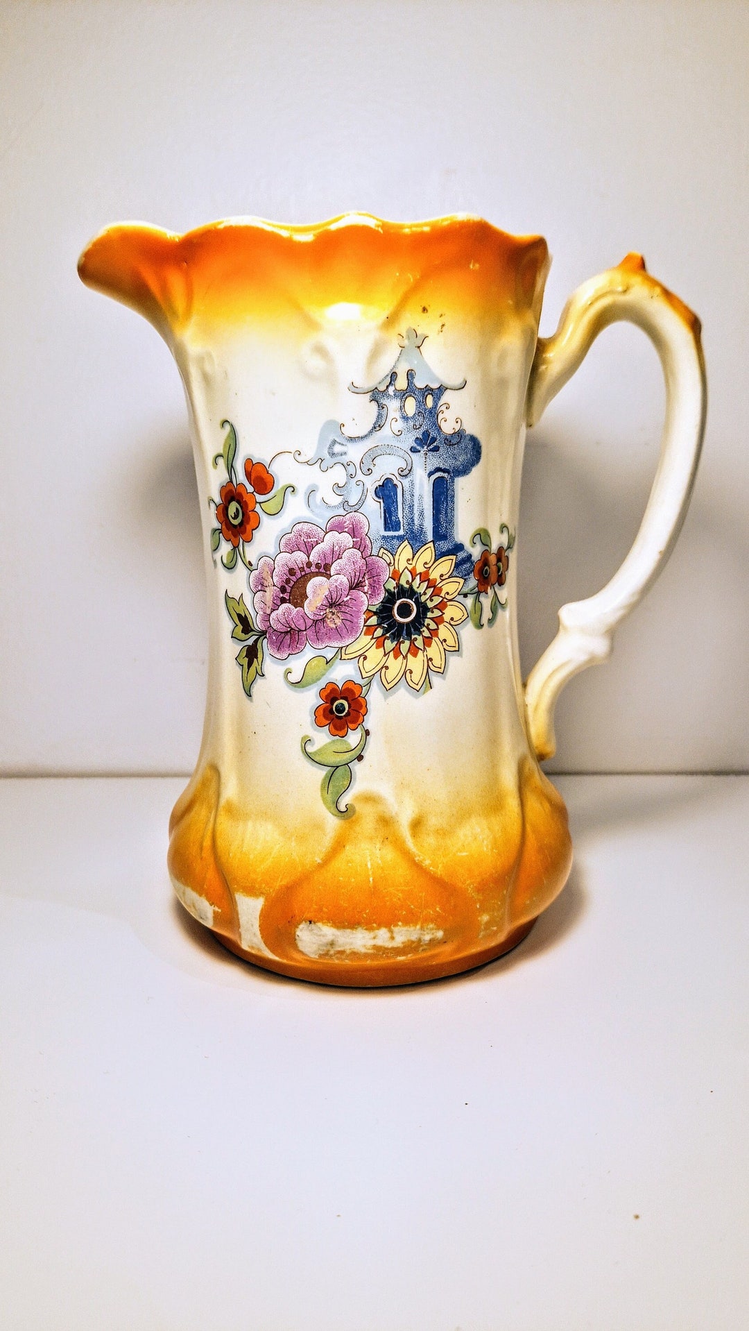 Large Victorian Milk Jug With Oriental Influences - Etsy