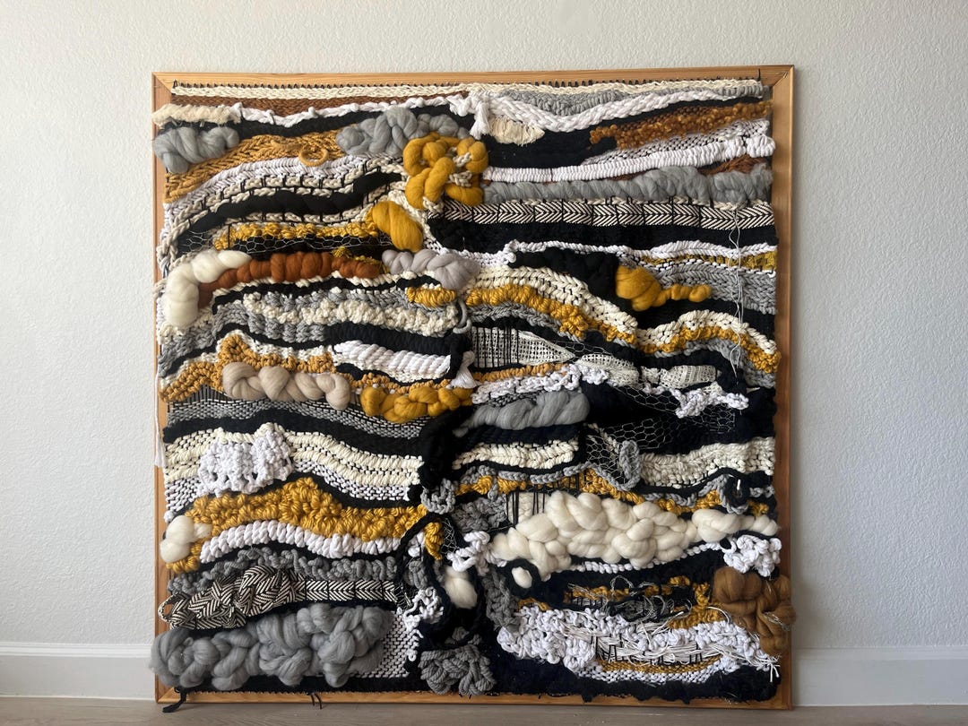 Large Sculptural Fiber Art Weaving - Arte Textil De Pared, Fibra ...